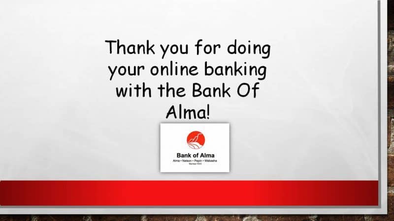Bank of Alma Online Banking, Bank of Alma Internet Banking